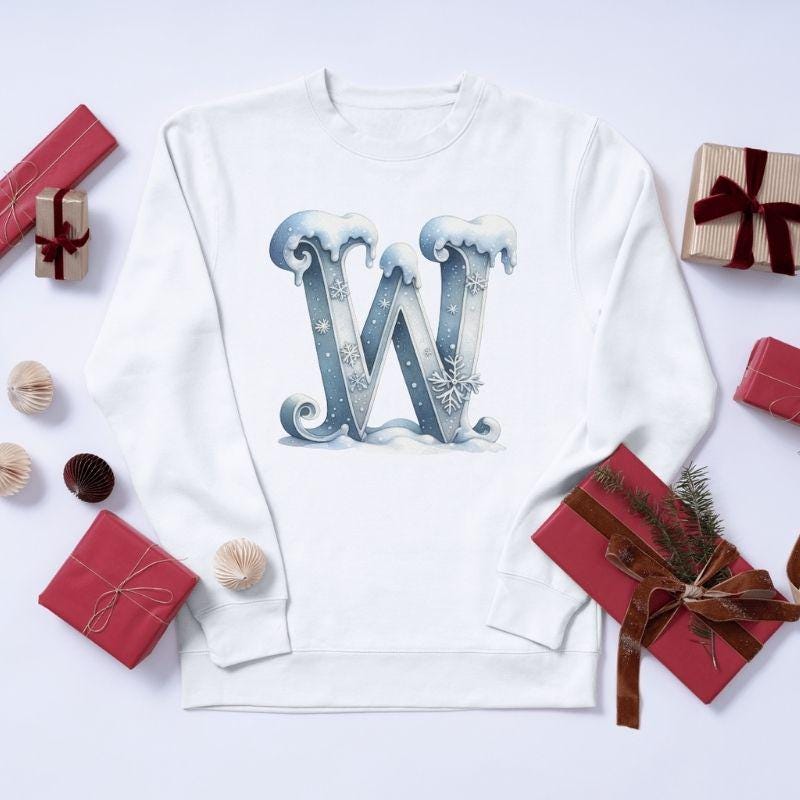 Winter Ice Alphabet Clipart Snow for Holiday Crafts, Digital Design ...