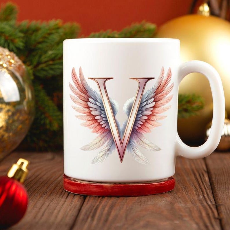 Angel Wings Alphabet Clipart, Elegant Winged Letters and Numbers PNG ...