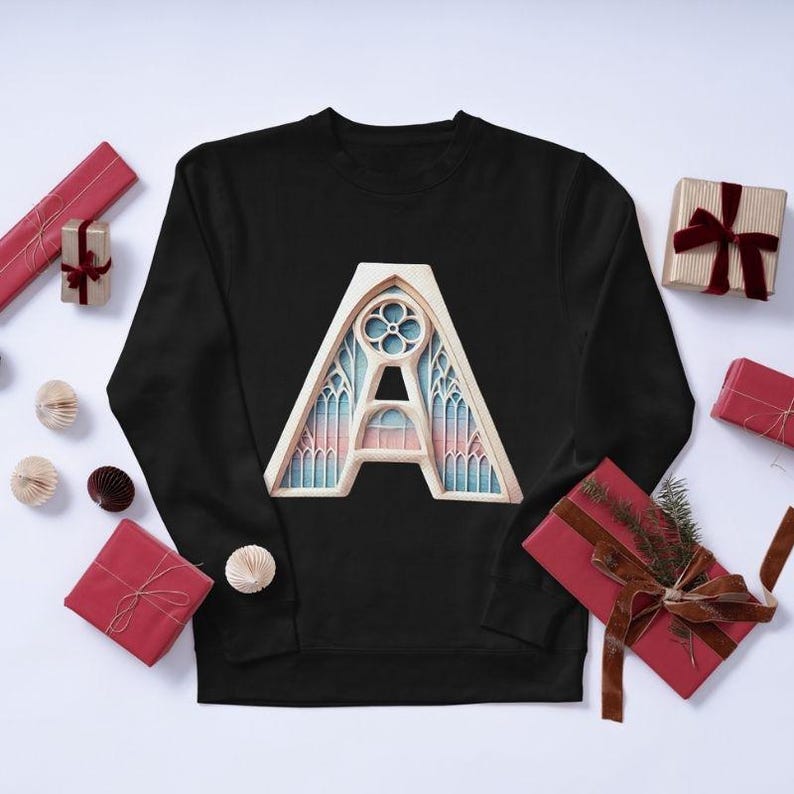 Gothic Church Window Alphabet Clipart Letters and Numbers Set of 36 ...