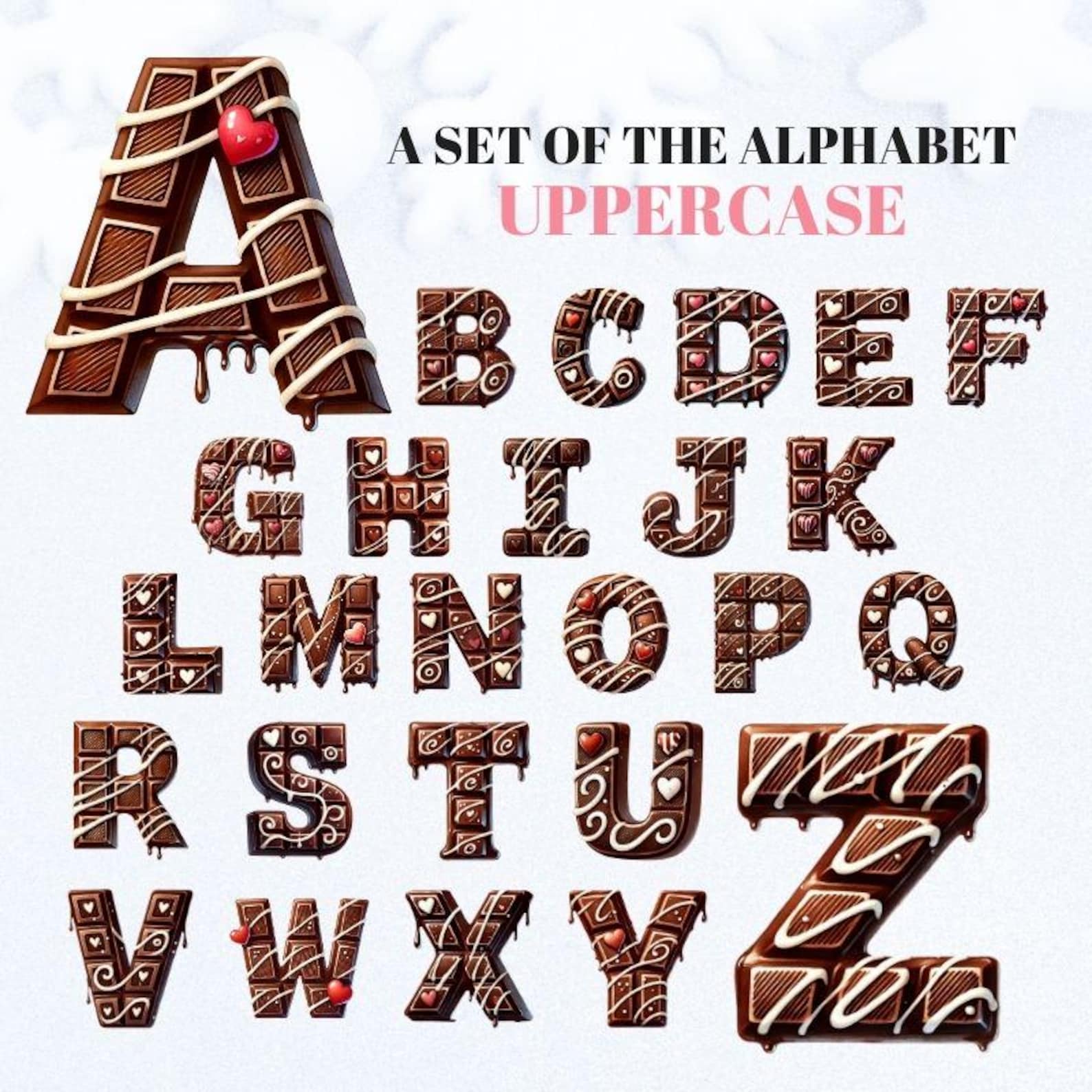 Chocolate Alphabet Clipart PNG, Dripping Chocolate Letters & Numbers ...