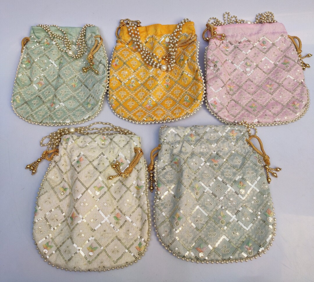 Traditional Indian Potli Bag, Women's Handbag, Handmade Bag, Christmas ...