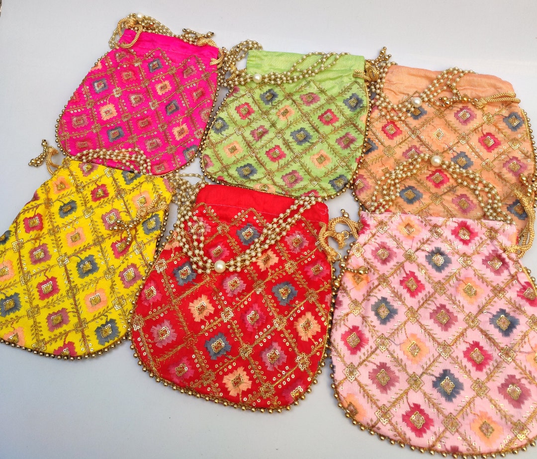 Traditional Indian Potli Bag, Women's Handbag, Handmade Bag, Christmas ...