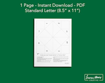 Blank Cootie Catcher Template, Editable Cootie Catcher, Printable ...