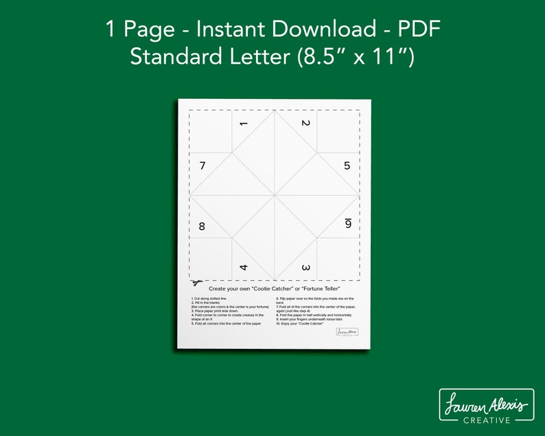 Blank Cootie Catcher - Etsy