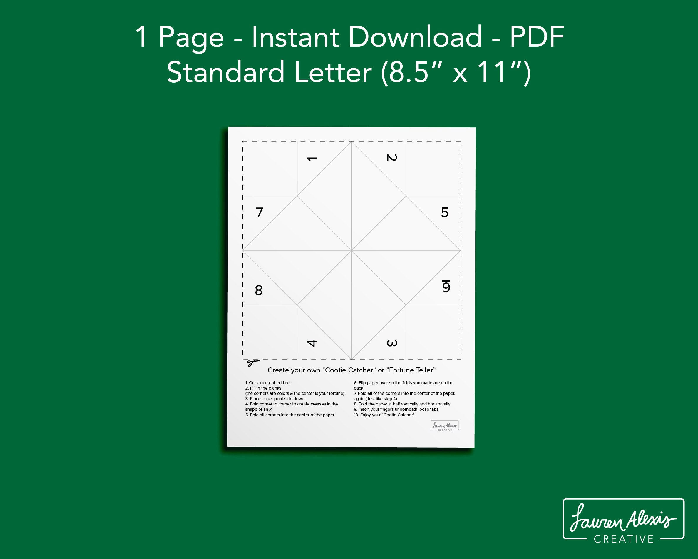 Blank Cootie Catcher - Etsy