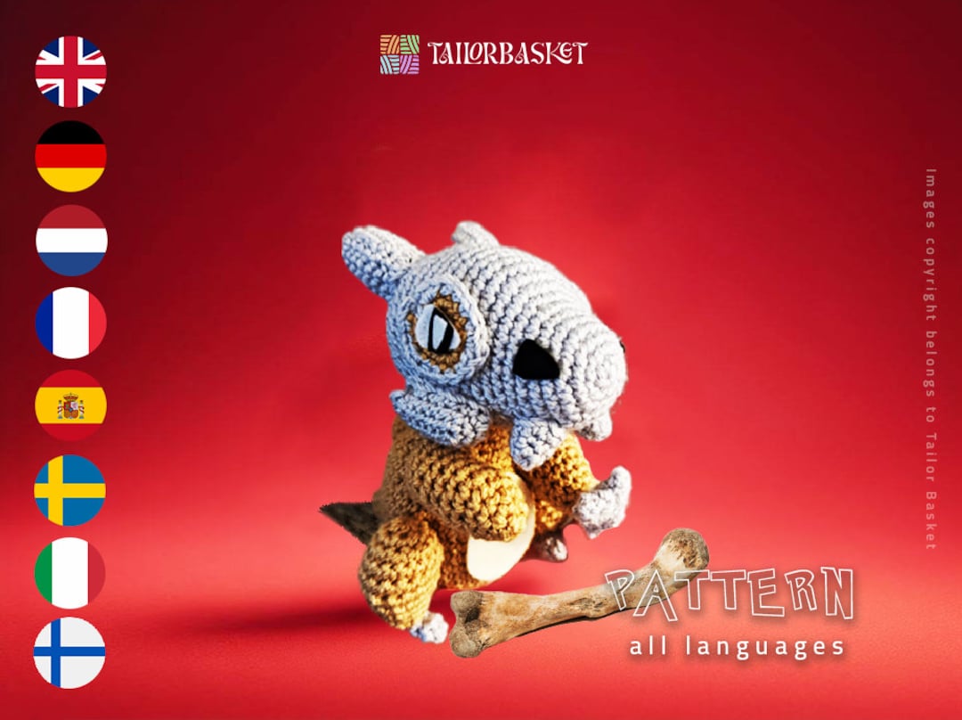 Pokemon Crochet Pattern, Cubone Amigurumi, Crochet Tutorial, DIY ...