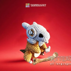 Cubone Crochet Pattern, Cubone Amigurumi, Crochet Tutorial, Pokemon DIY ...