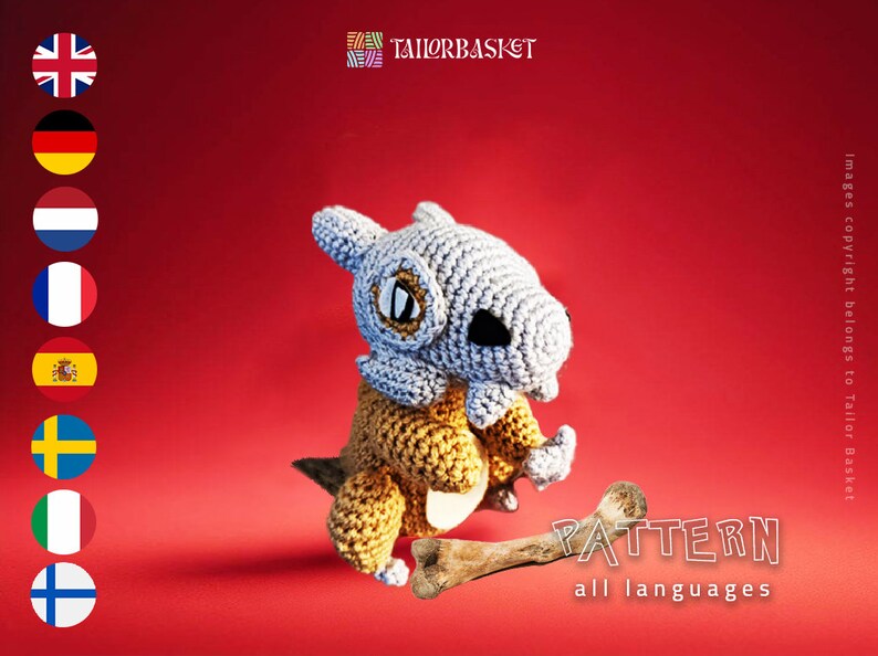 Pokemon Crochet Pattern, Cubone Amigurumi, Crochet Tutorial, DIY ...