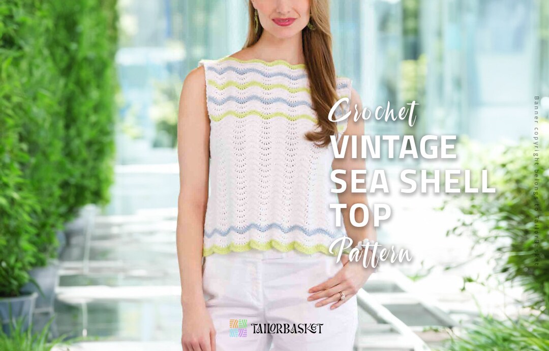 Vintage Sea Shell Top Crochet Pattern, Easy Crochet Shell Top Tutorial ...