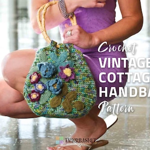 Vintage Cottage Handbag Crochet Pattern, Easy Crochet Handbag Tutorial ...