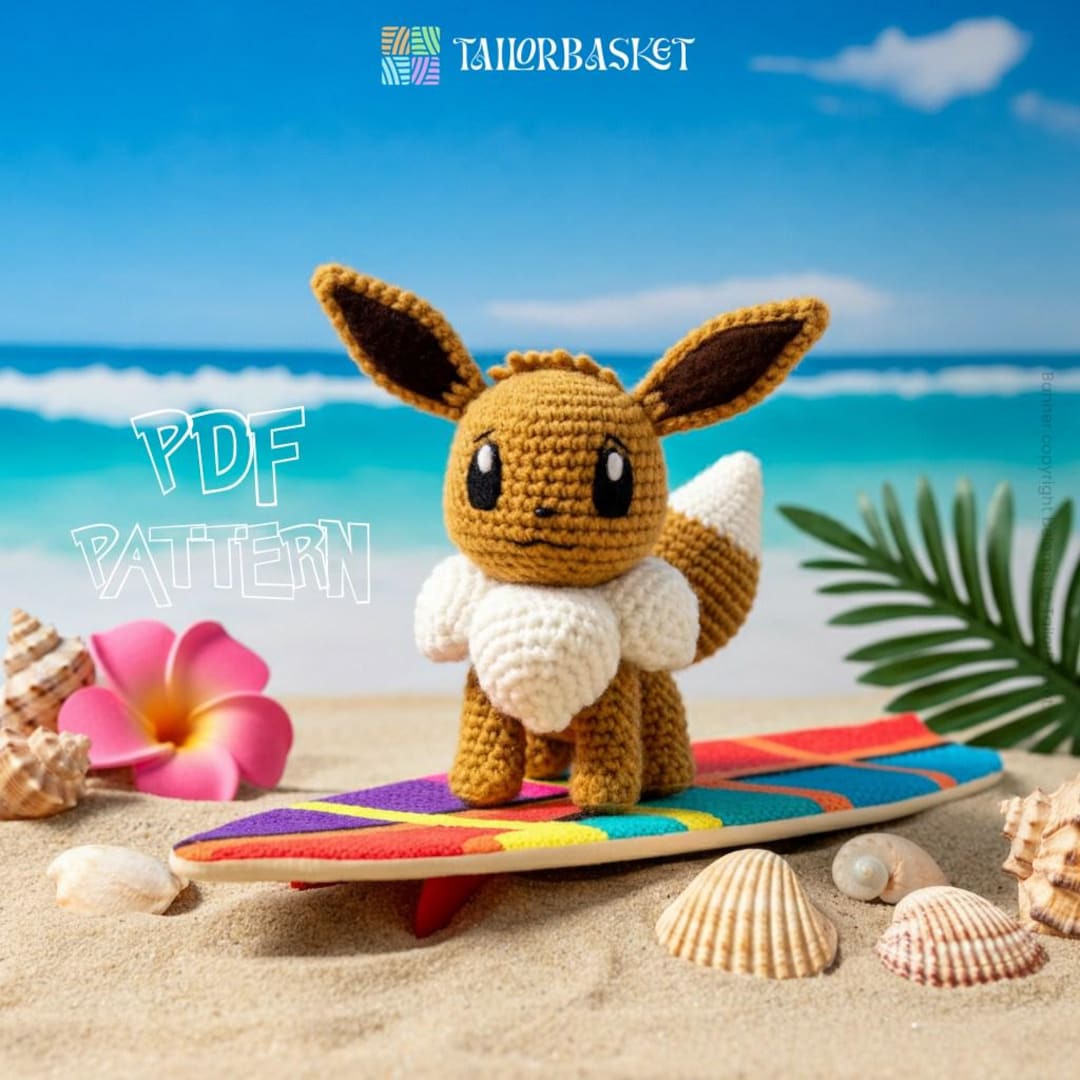 Crochet Pattern Eevee Amigurumi Tutorial, Pokemon Crochet Pattern, Baby ...
