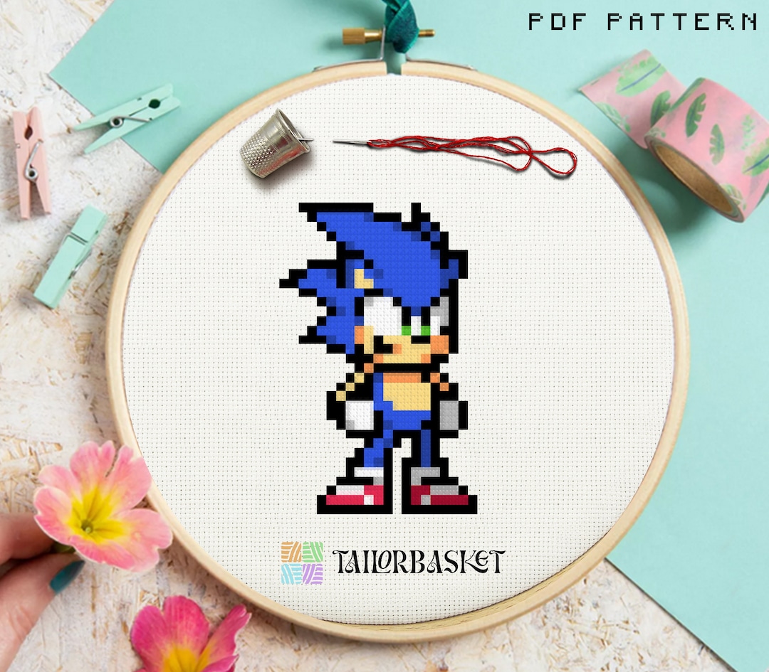 Anime Cross Stitch Pattern, Easy Stitch Tutorial, Beginner Embroidery ...