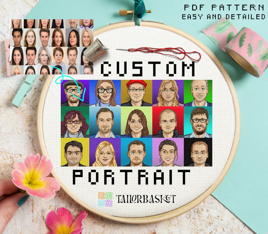 Custom Portrait Cross Stitch Pattern, Personalized Portrait Cross ...