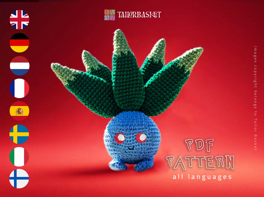 Pokemon Crochet Pattern, Oddish Amigurumi, Crochet Tutorial, DIY Craft ...