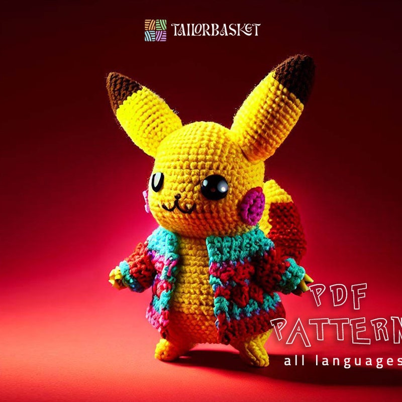 Crochet Pikachu Pattern - Etsy