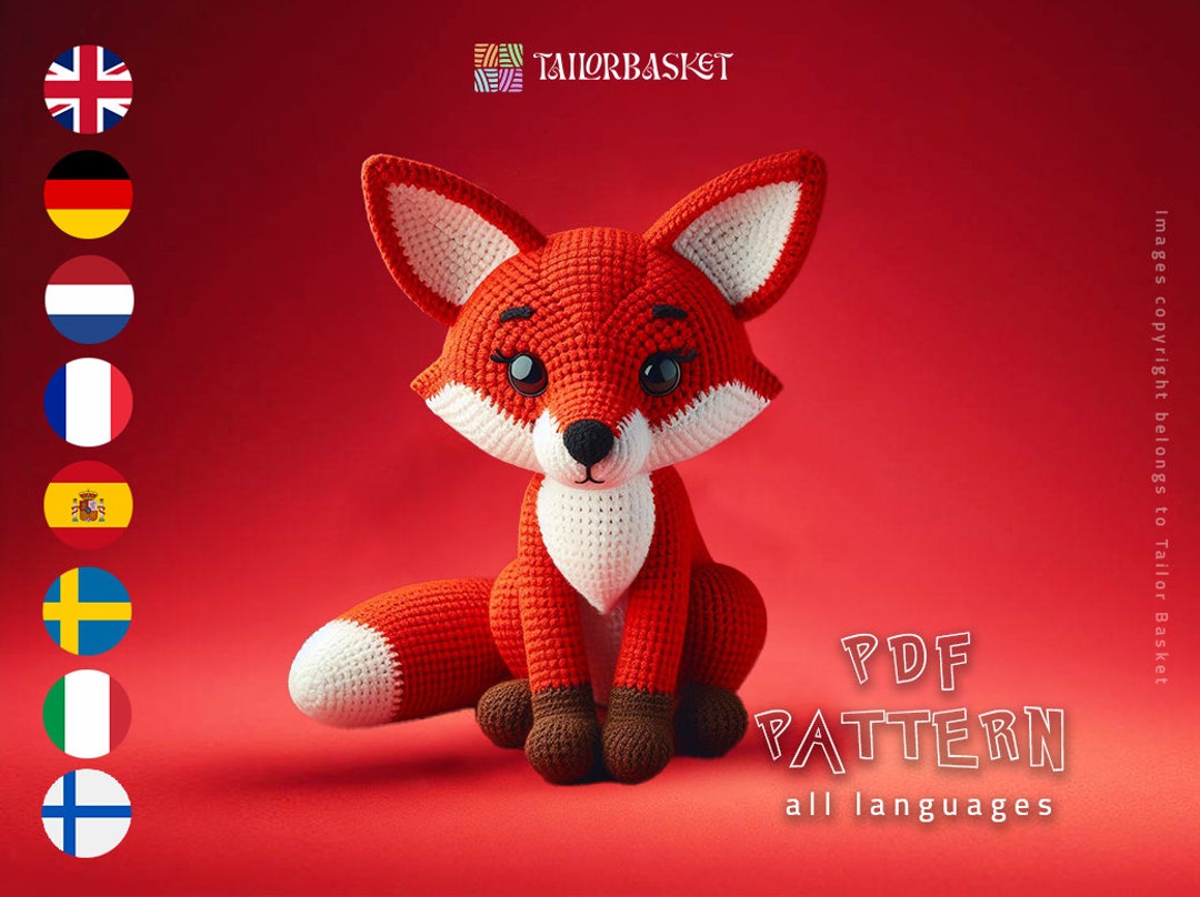Foxy Crochet Pattern, Fox Amigurumi Tutorial, Baby Shower, DIY Craft ...