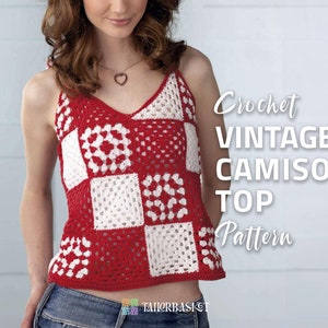 Vintage Camisole Top Crochet Pattern, Crochet Colorful Top Tutorial ...