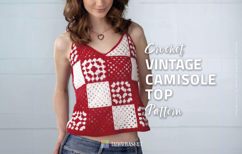Vintage Camisole Top Crochet Pattern, Crochet Colorful Top Tutorial ...