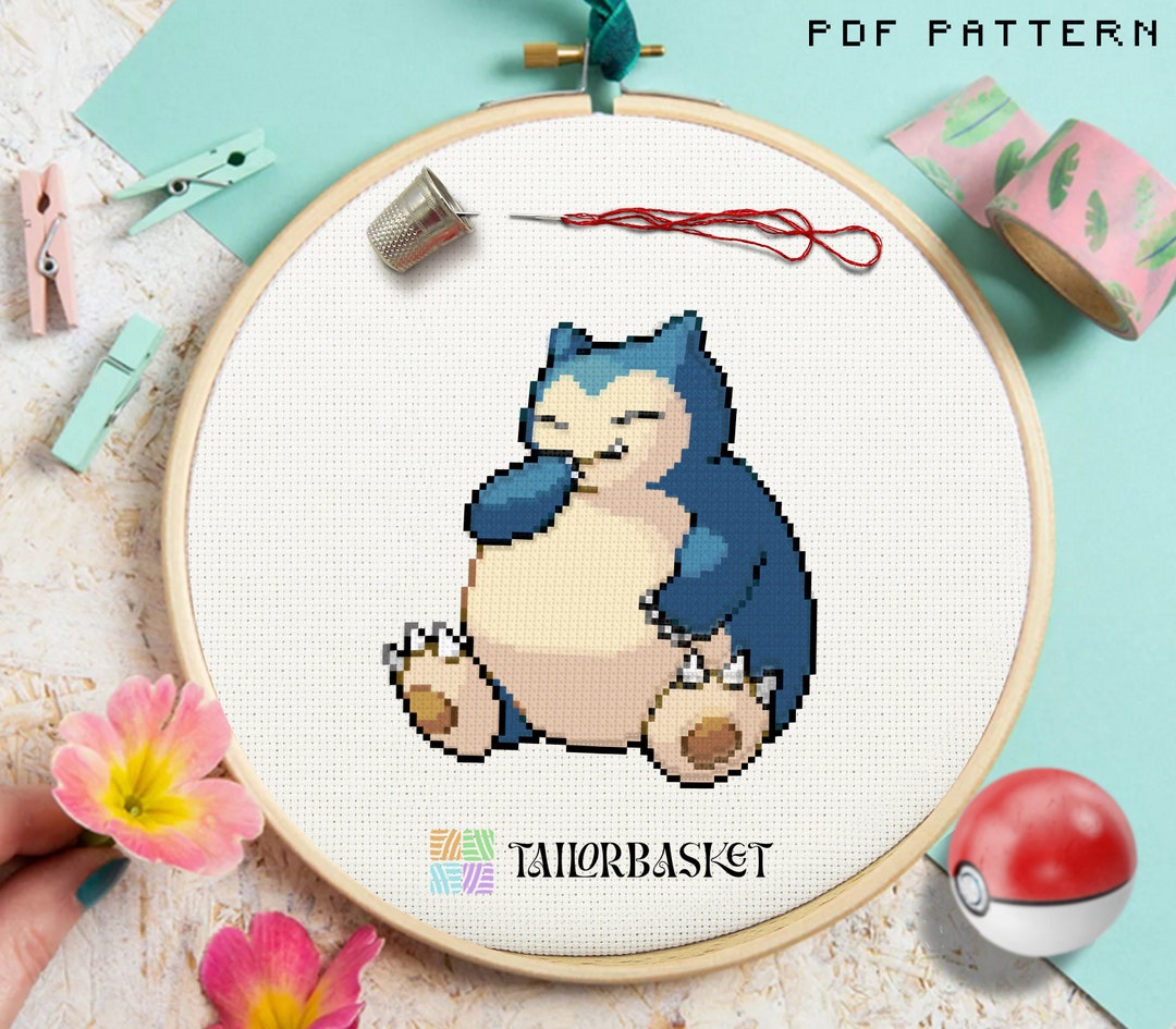 Pokemon Cross Stitch Pattern, Easy Stitch Tutorial, Beginner Embroidery ...