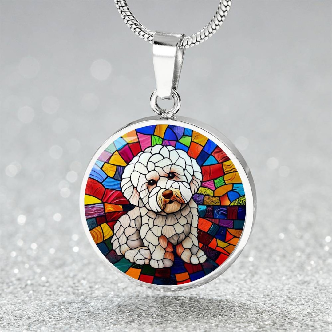 Personalized Bichon Frisé Dog Jewelry Gift for Dog Mom Engraved ...