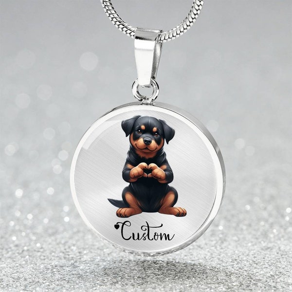 Rottweiler Pendant - Etsy