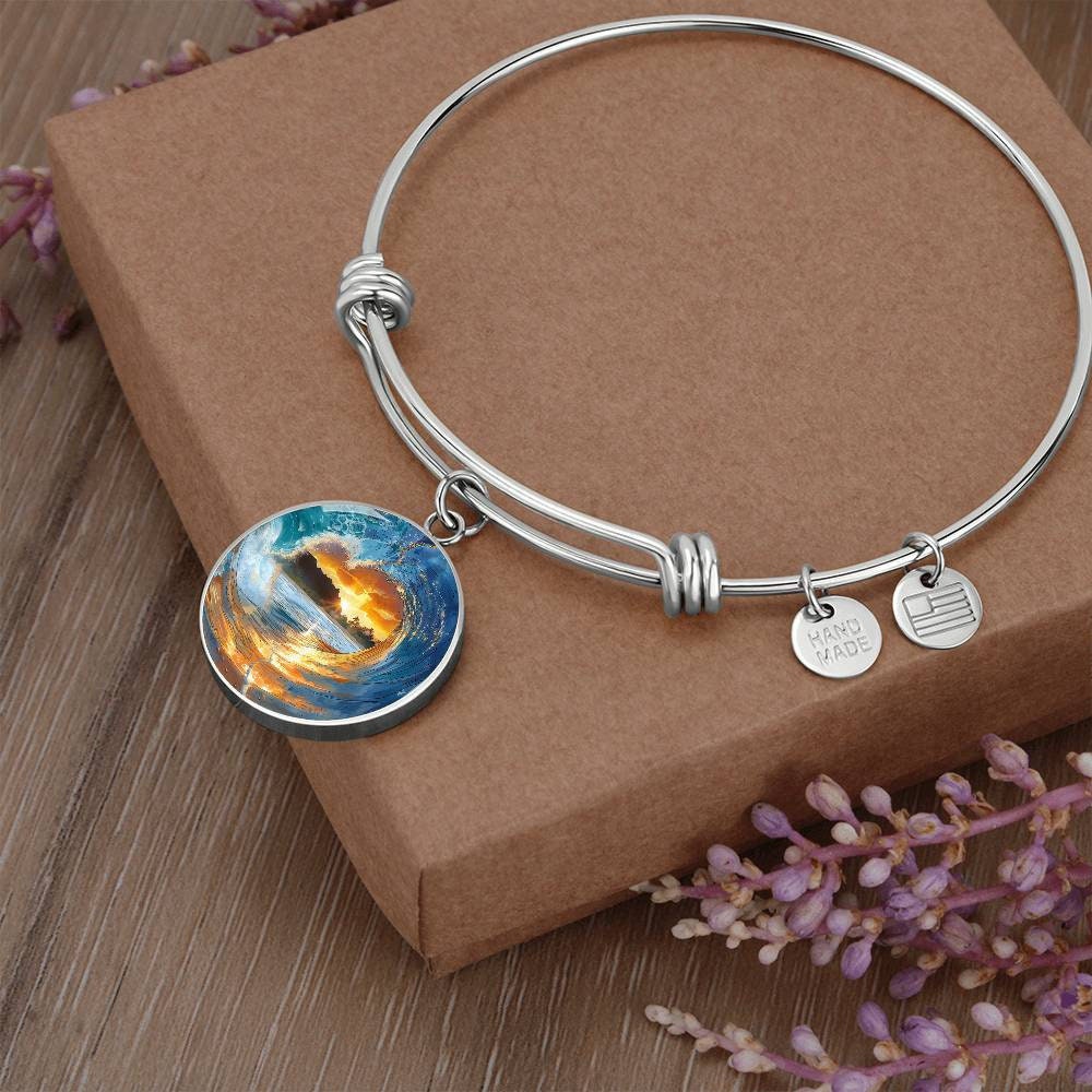 Personalized Ocean Wave Surfing Jewelry Engraved Beach Pendant Necklace ...