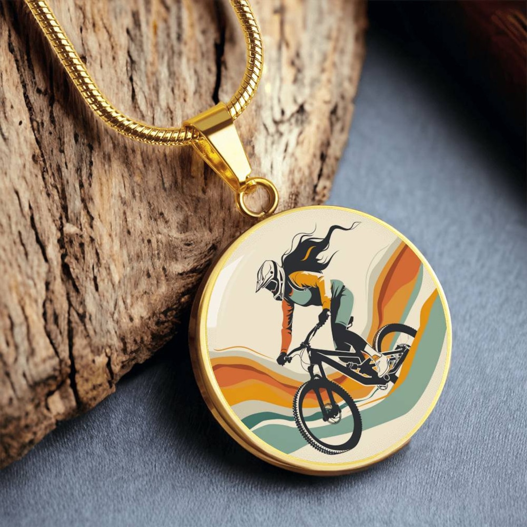 Mountain Bike Necklace Gift for Her Bicycle Lover Jewelry for Women ...