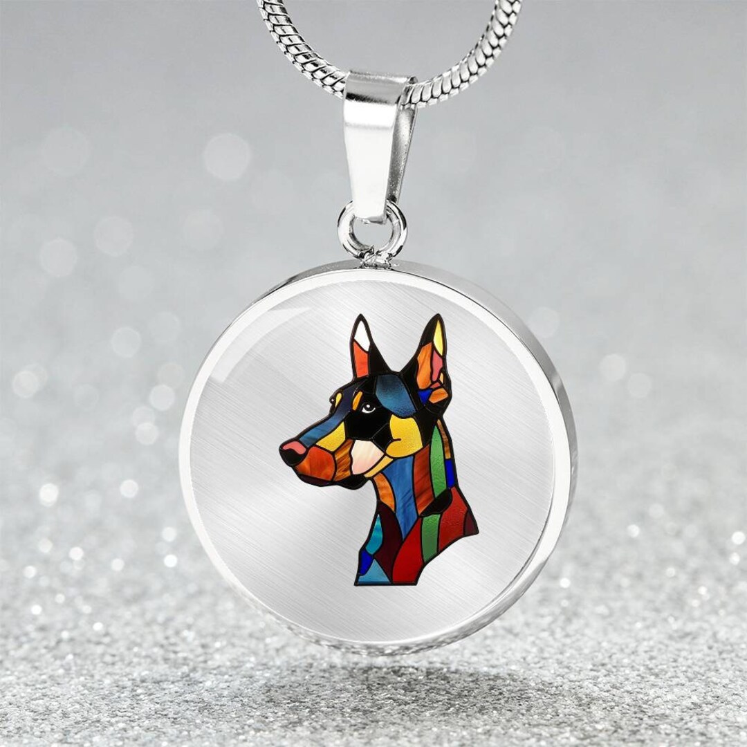 Doberman Custom Jewelry Gift for Doberman Dog Mom Engraved Necklace Pet ...