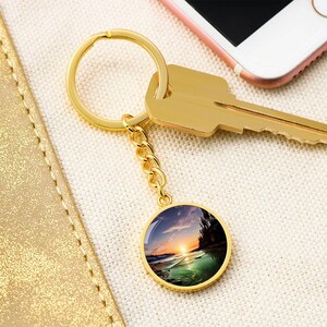 River Sunset Jewelry Engraved | Personalized Outdoorsy Pendant Necklace ...