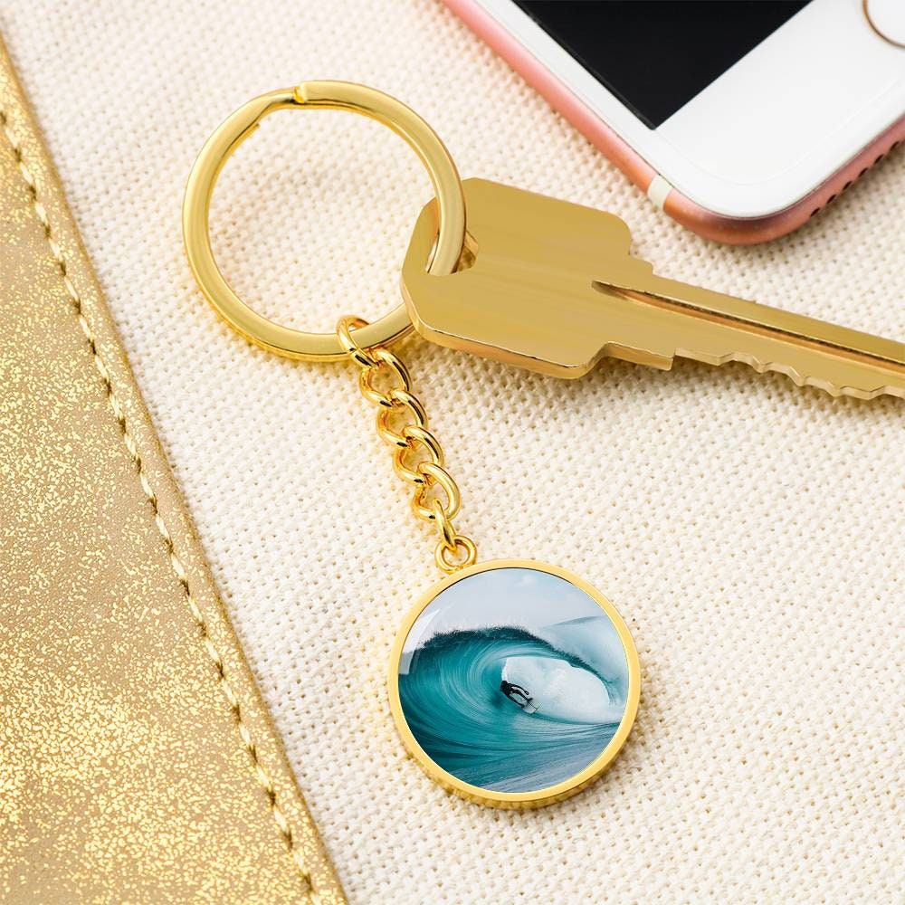 Personalized Ocean Wave Surfing Jewelry Engraved Surfer Girl Pendant ...