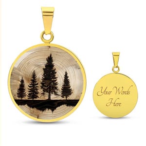 Evergreen Pine Tree Necklace | Jewelry Gift 4 Mother of 3 | Charm ...