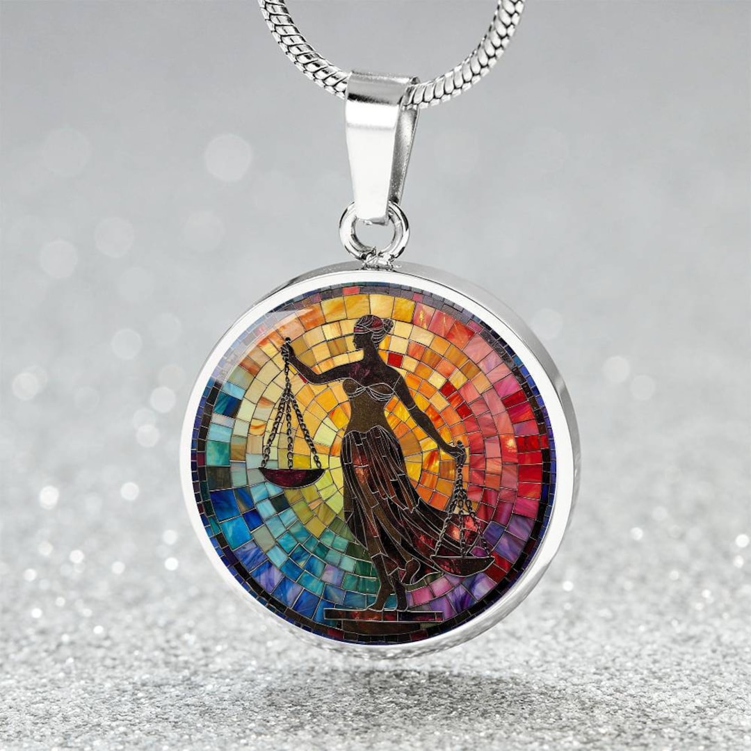 Lawyer Scales of Justice Gift Jewelry for 2024 Lady of Justice Necklace ...