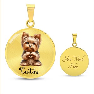 Yorkshire Terrier Dog Mom Personalized Pendant Necklace Engraved Dog ...