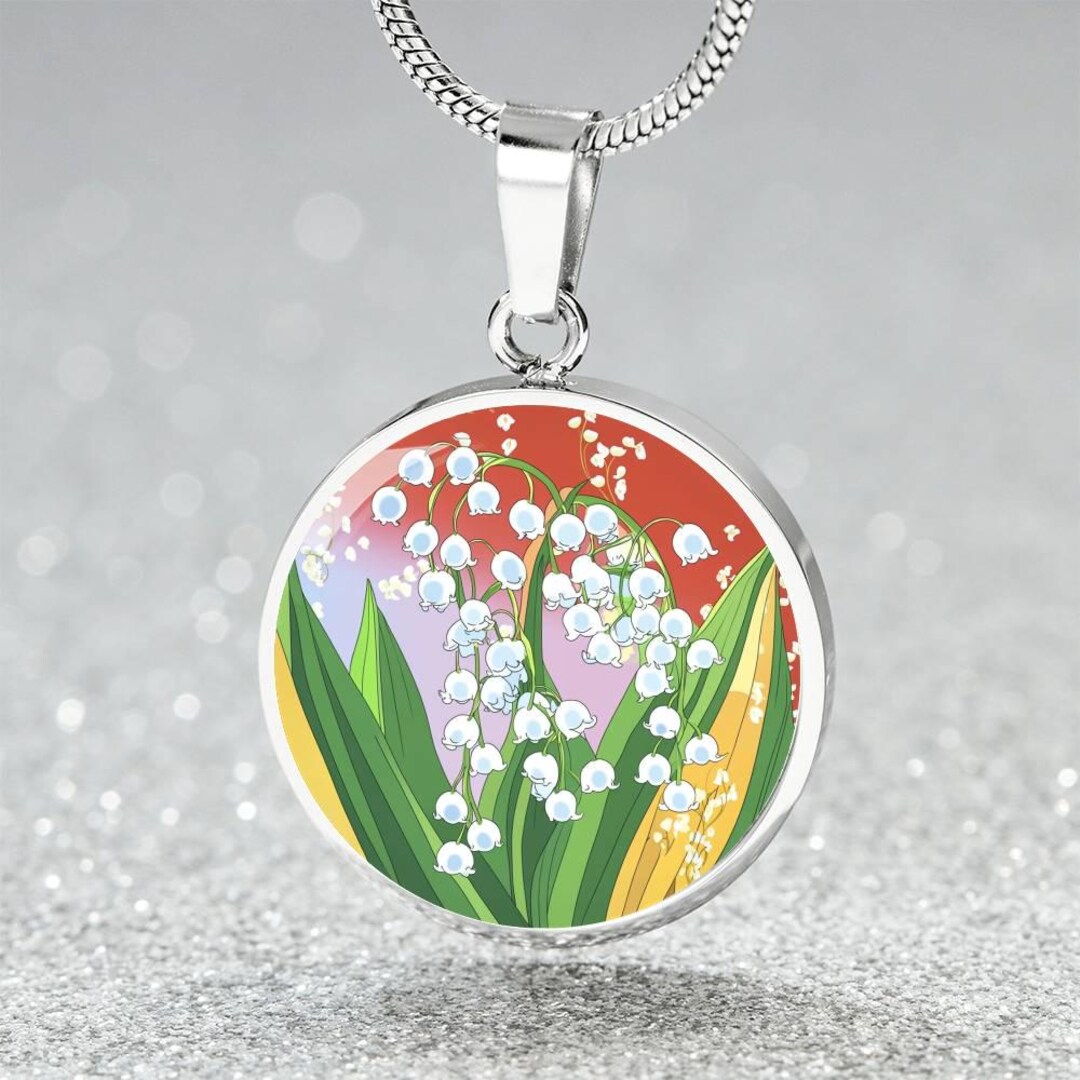 Retro May Birth Month Birthflower Jewelry | Lily of the Valley Pendant ...