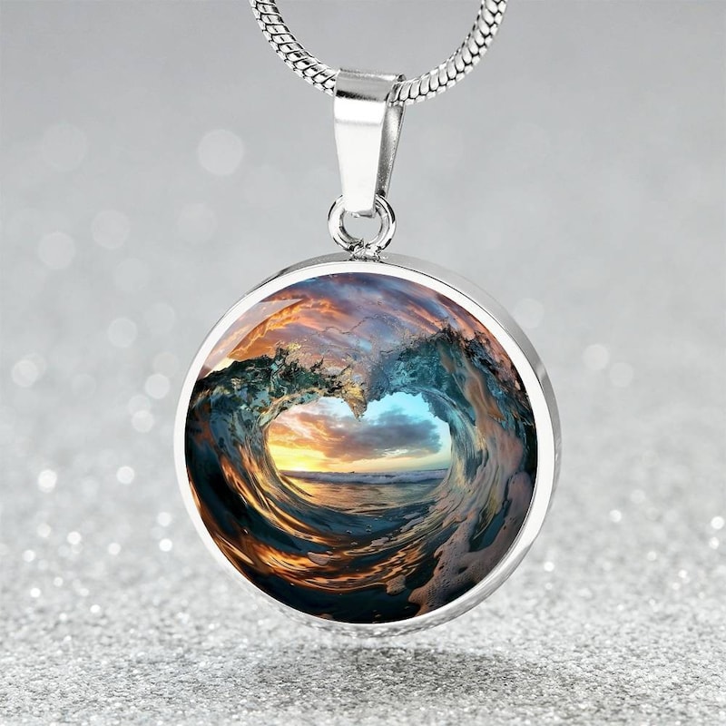 Ocean Pendant - Etsy