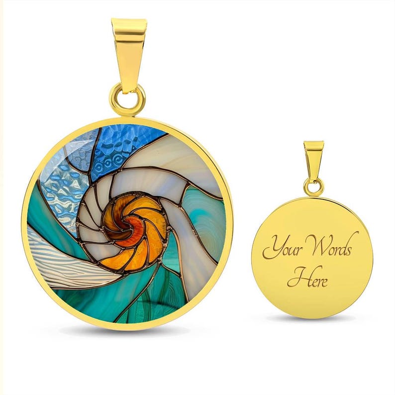 Spiral Shell Pendant Necklace, Bracelet or Keychain | Abstract Ocean ...