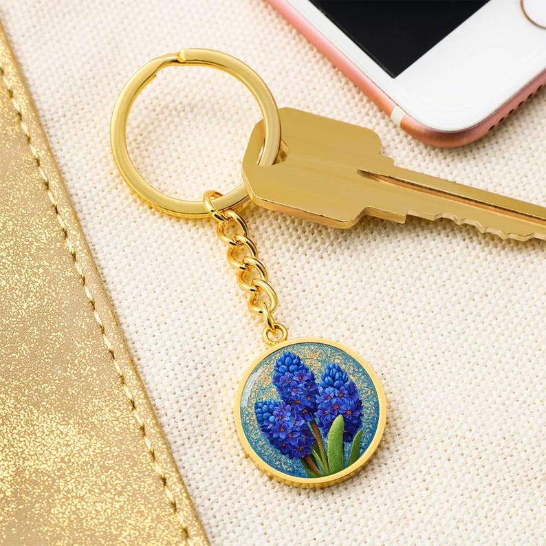 Blue Hyacinth Jewelry Gift for Her | Elegant Floral Pendant Necklace ...