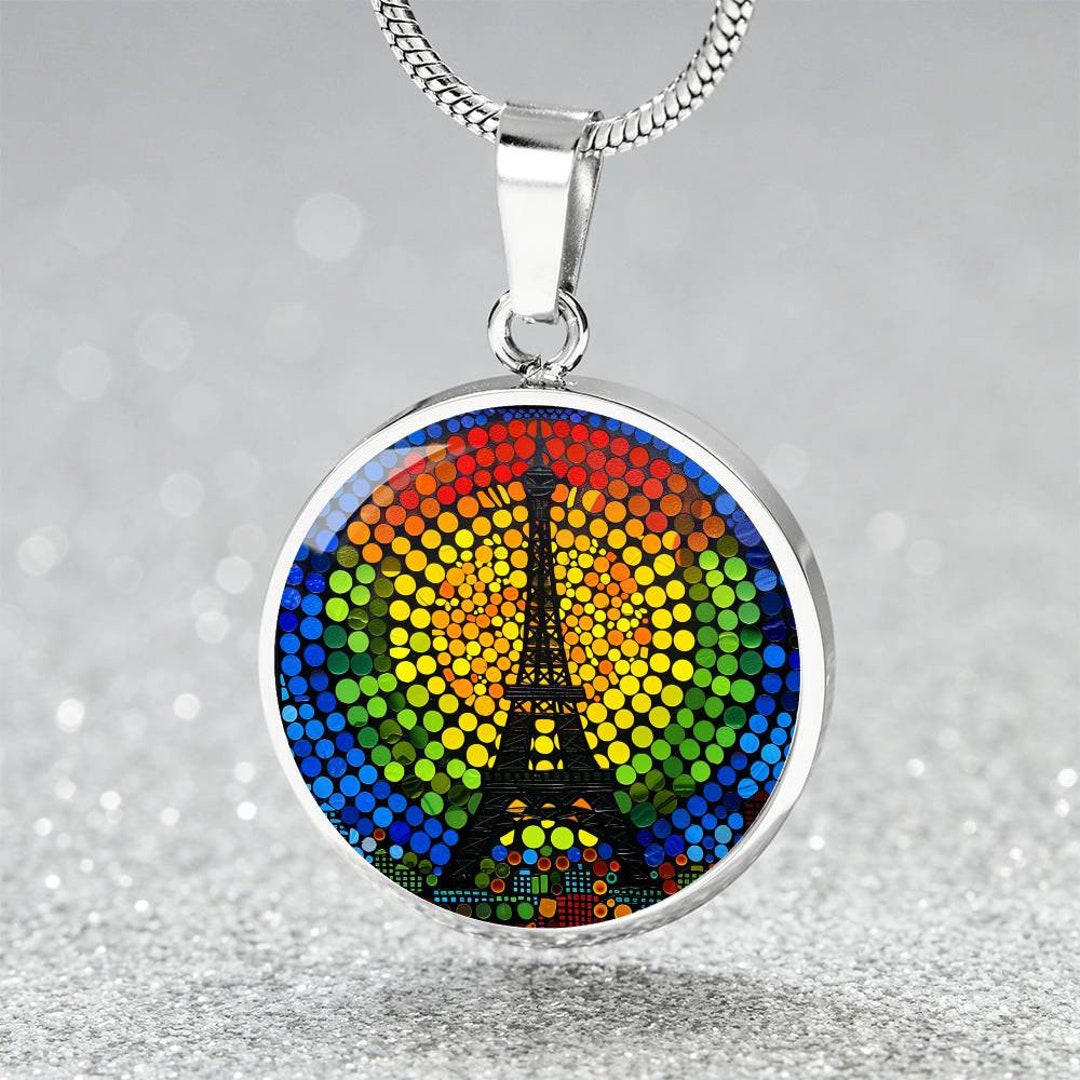 Eiffel Tower Paris Pendant Necklace Engraved | Personalized Paris ...