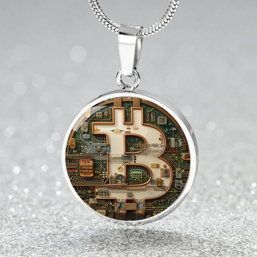 Gift for Person Who Has Everything | Gold Charm Pendant Bitcoin ...