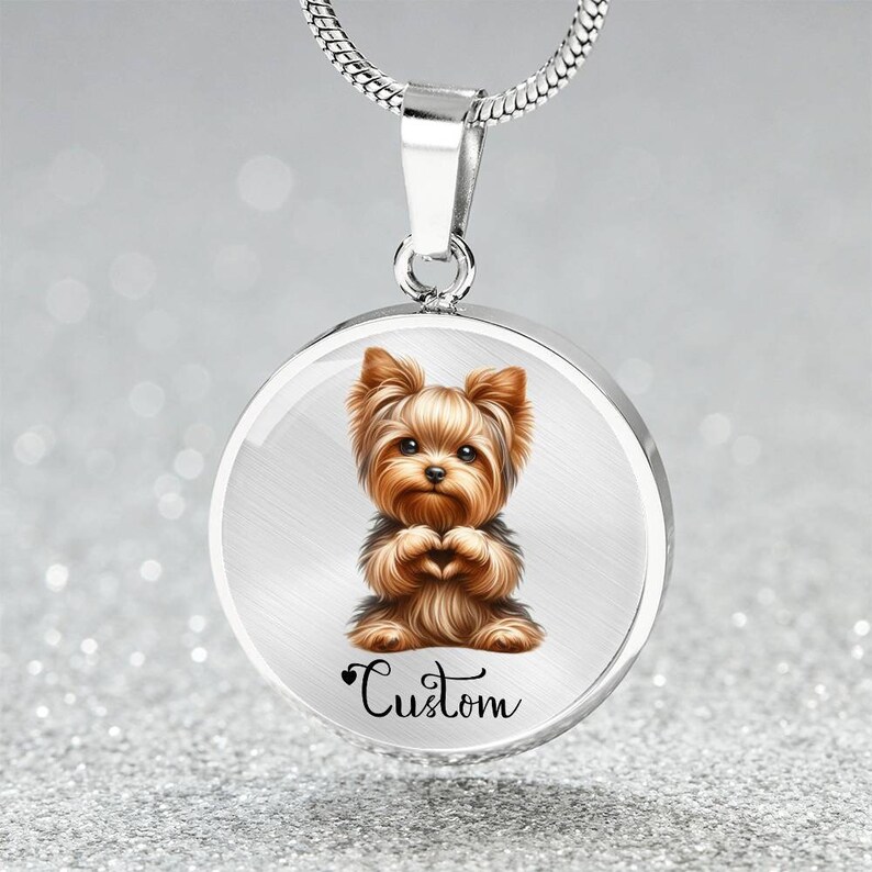 Yorkshire Terrier Dog Mom Personalized Pendant Necklace Engraved Dog ...