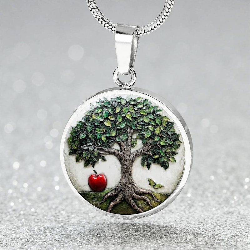 Apple Necklace - Etsy