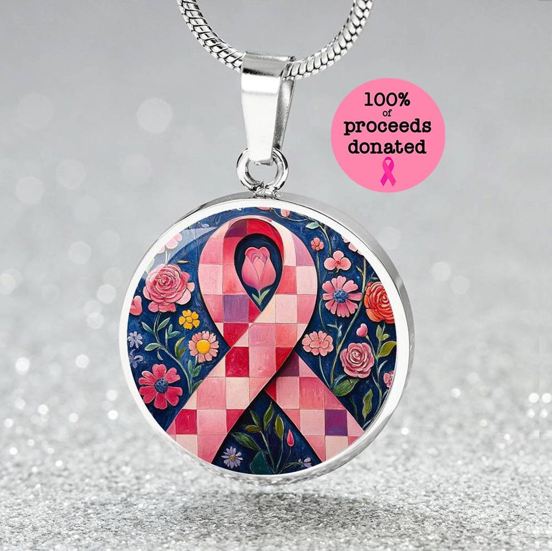 Checkerboard Breast Cancer Awareness Gift | Engraved Cancer Support ...