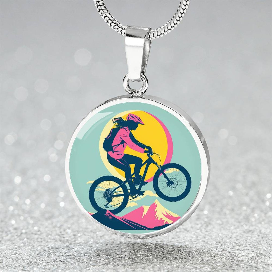 Mountain Bike Necklace Gift for Her Bicycle Lover Jewelry for Women ...
