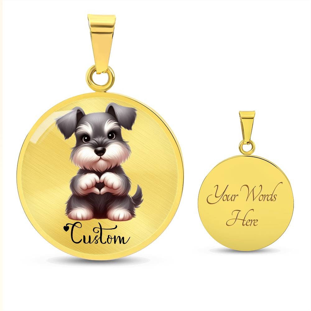 Miniature Schnauzer Dog Mom Personalized Pendant Necklace Engraved Dog ...