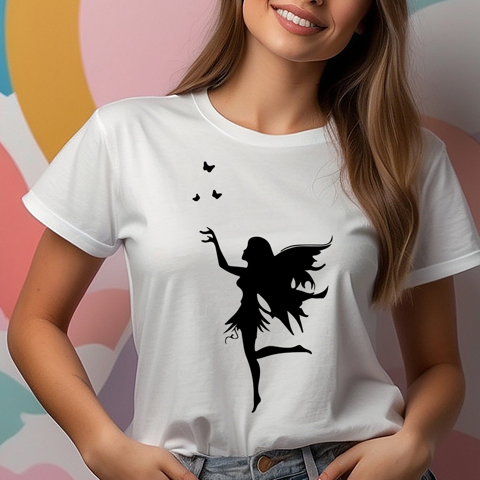 Paquete SVG de silueta de hadas, silueta de hadas svg, imágenes ...