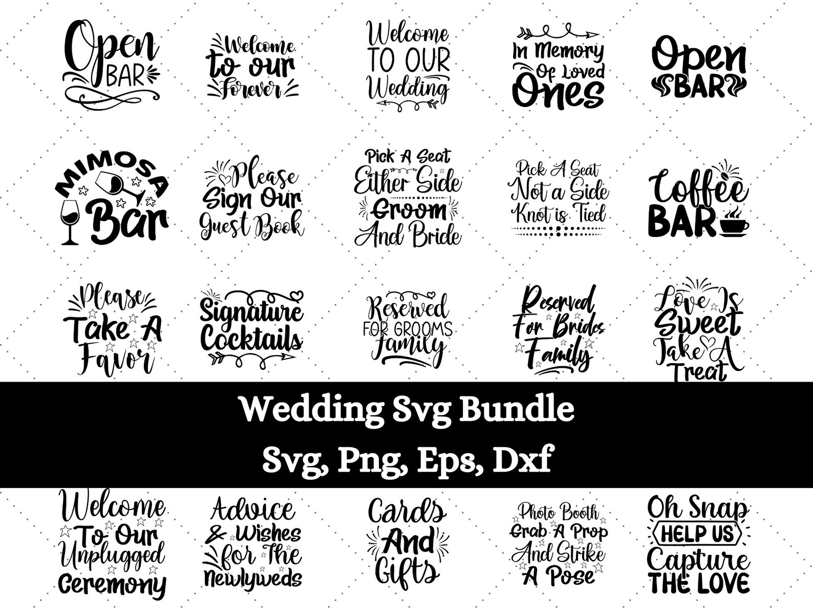 Wedding SVG Bundle, Wedding Signs Svg Bundle, Wedding Sign Svg, Wedding ...