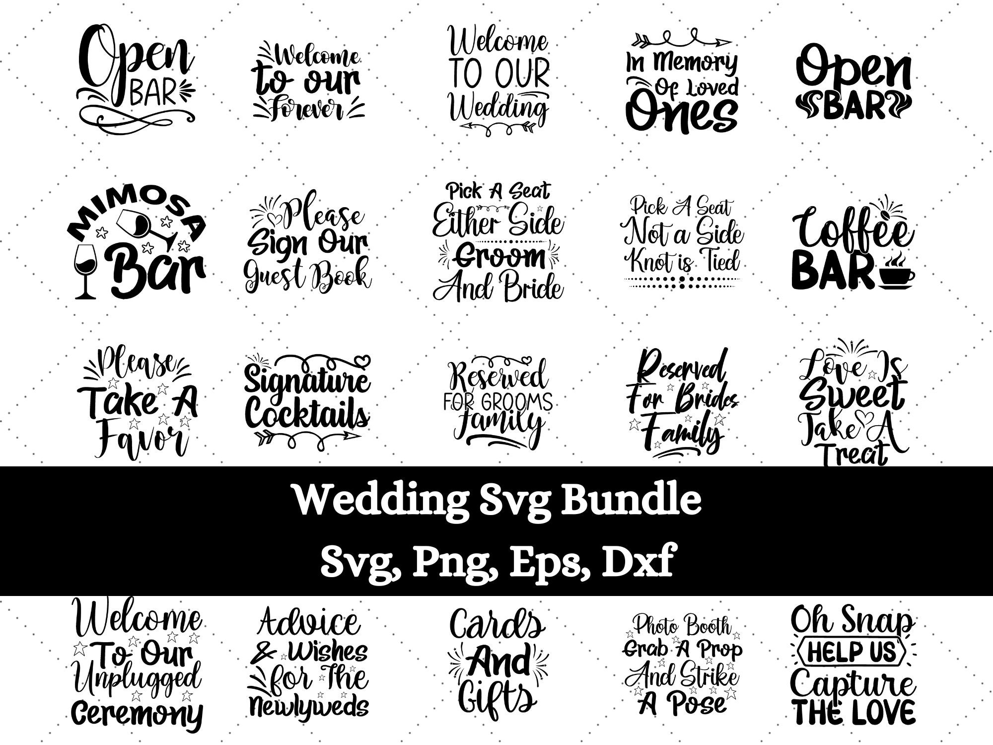 Wedding SVG Bundle, Wedding Signs Svg Bundle, Wedding Sign Svg, Wedding ...