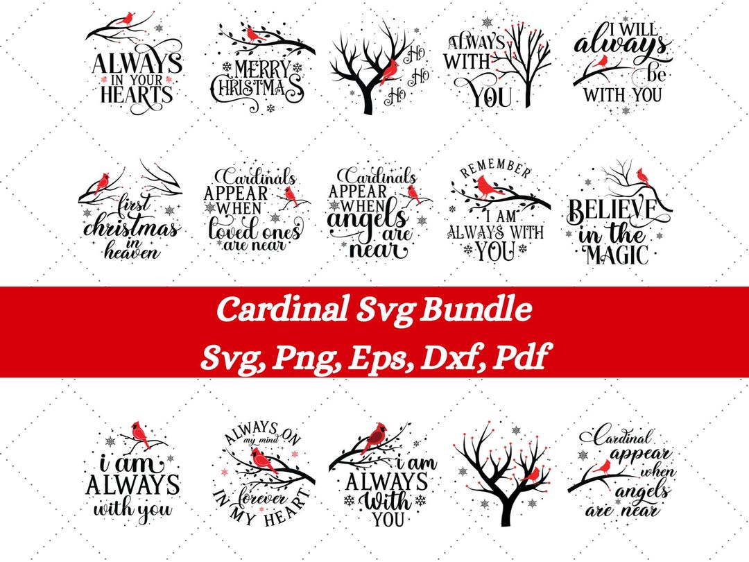 Cardinal Svg Bundle, Memorial Svg Bundle, Memorial Quotes, Rest in ...