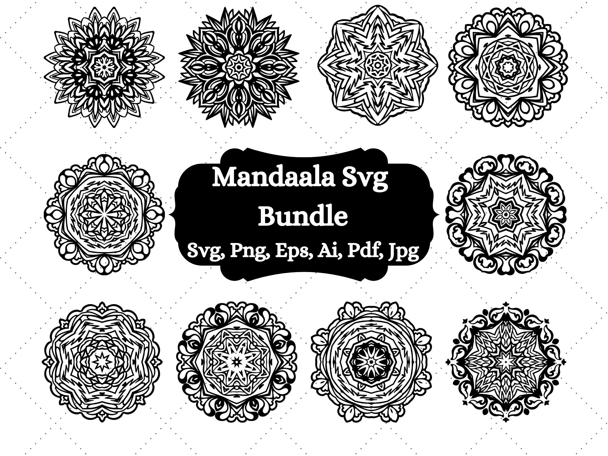 Mandala Svg Bundle, Mandala Designs, SVG & PNG Files, Cricut Svg ...
