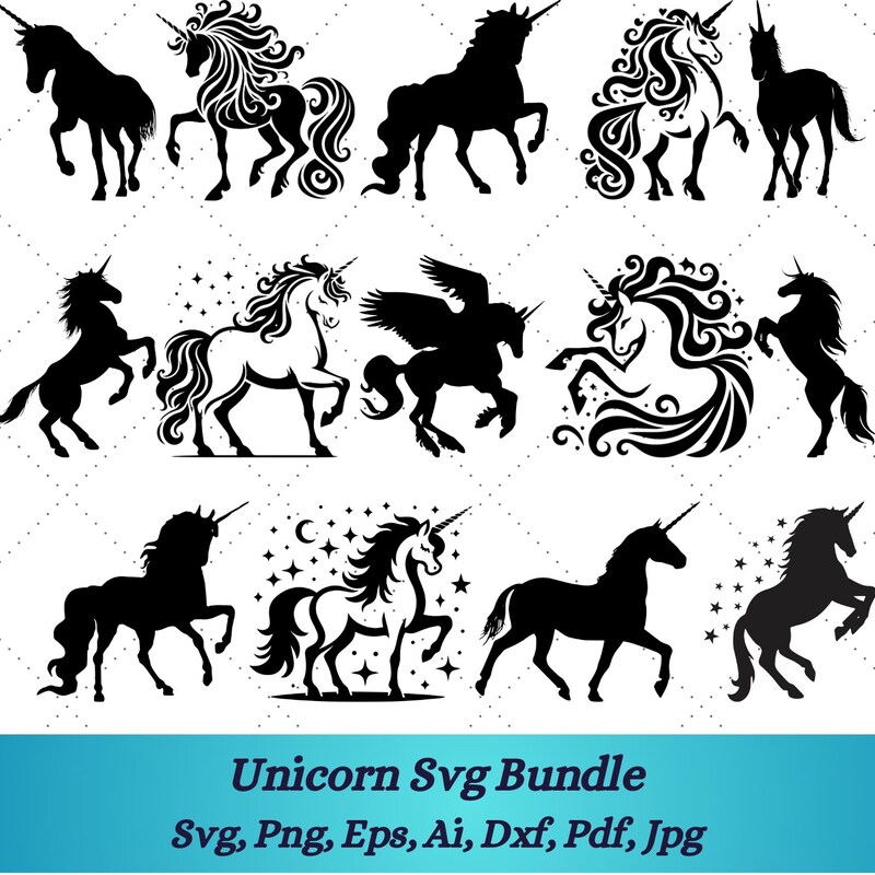 Unicorn Clip Art - Etsy